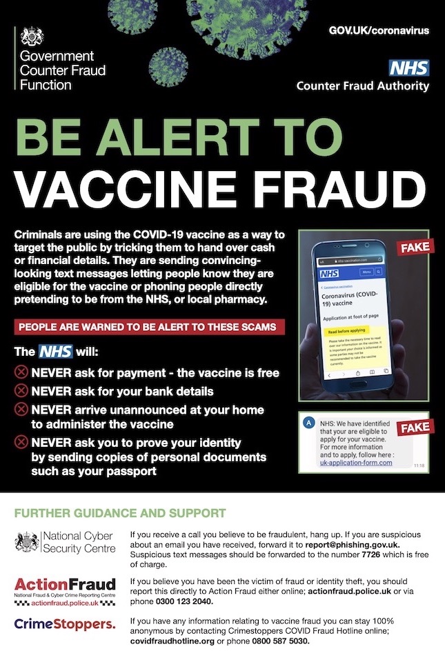 The Fight Against Fraud and Covid Vaccine Scammers – Civil Service
